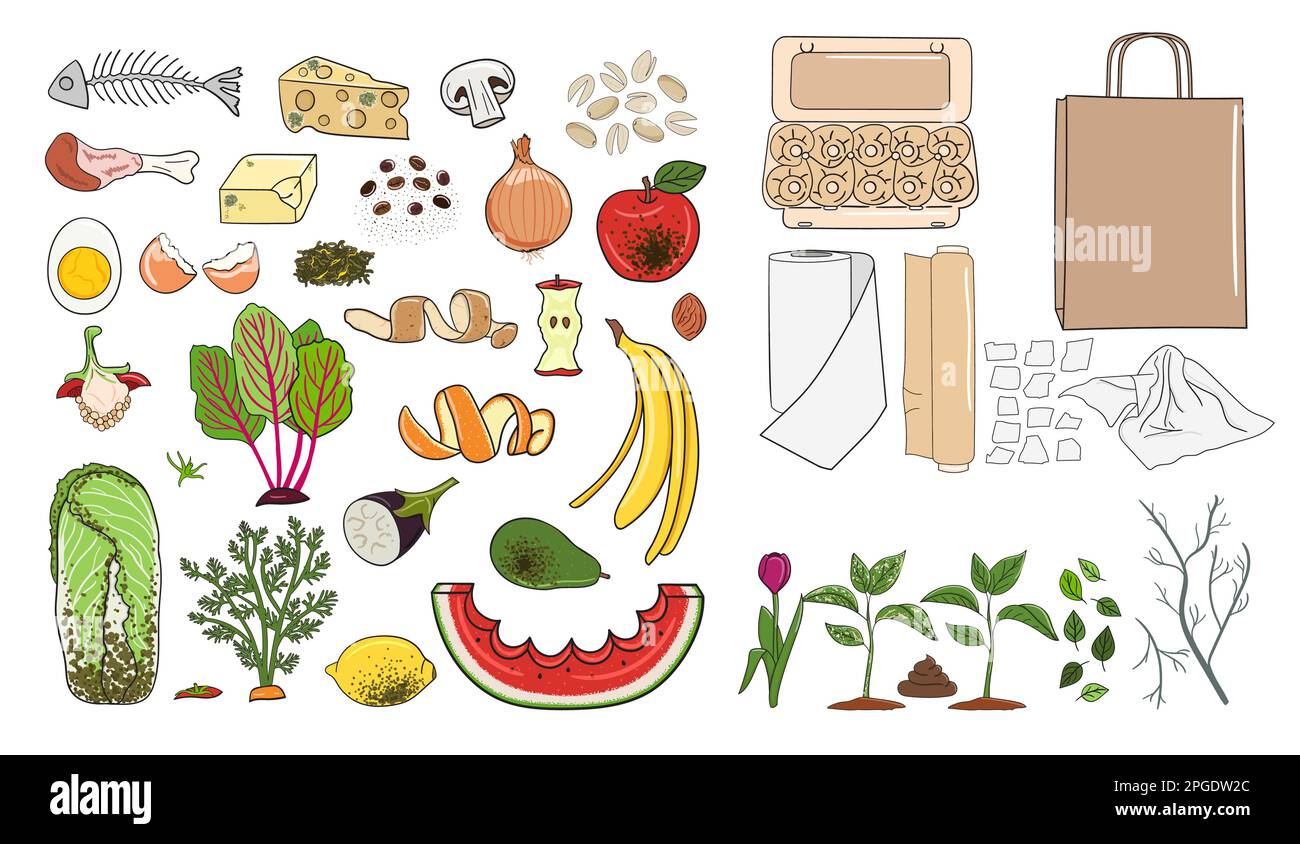 Green vegetable garden waste Stock Vector Images - Alamy