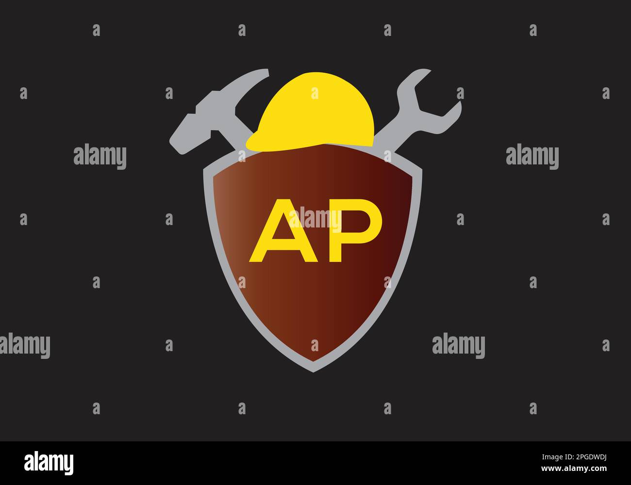 letter and construction logo design Stock Vector Image & Art - Alamy