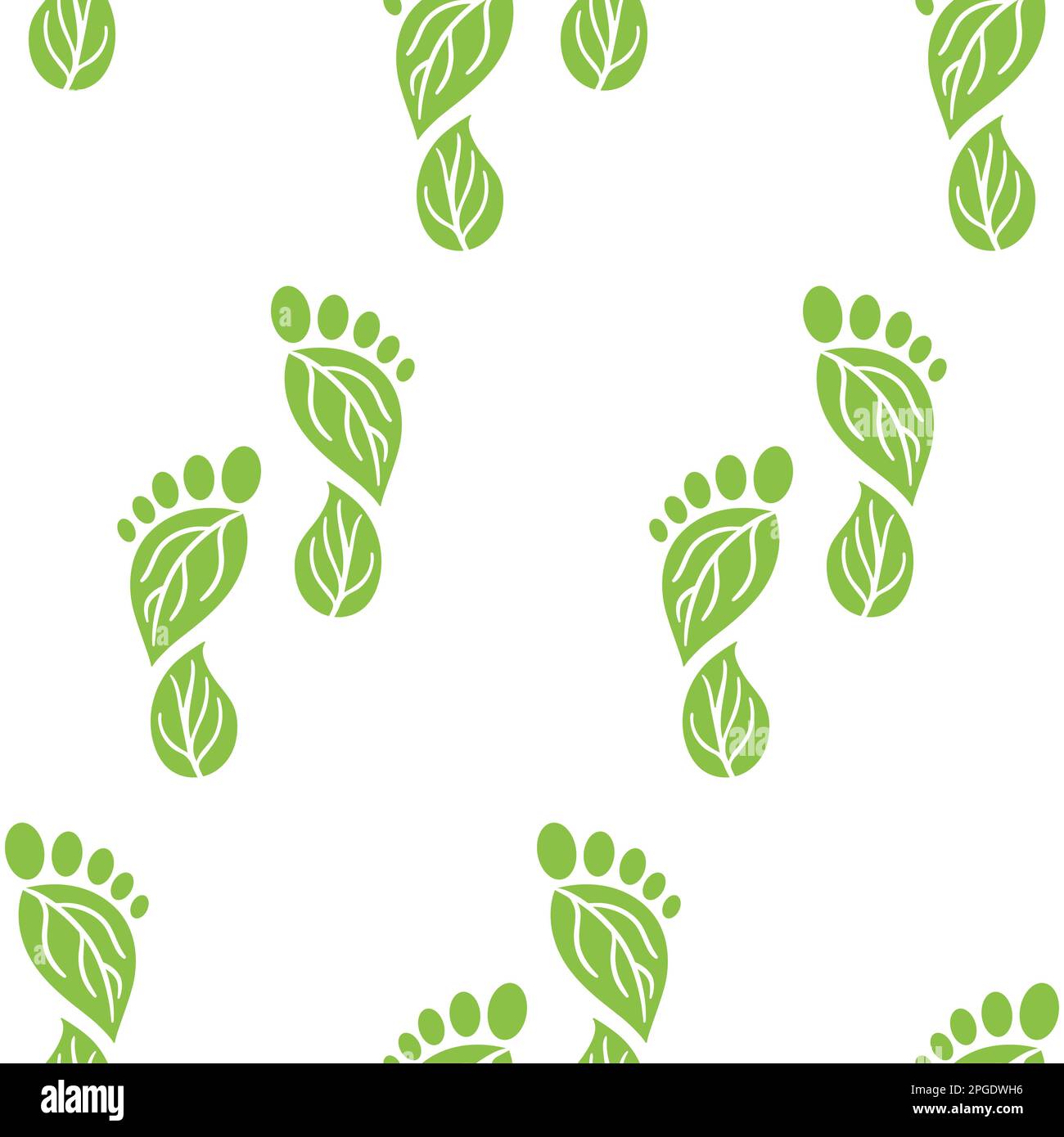 Seamless pattern of carbon footprint icons. CO2 ecological footprint ...