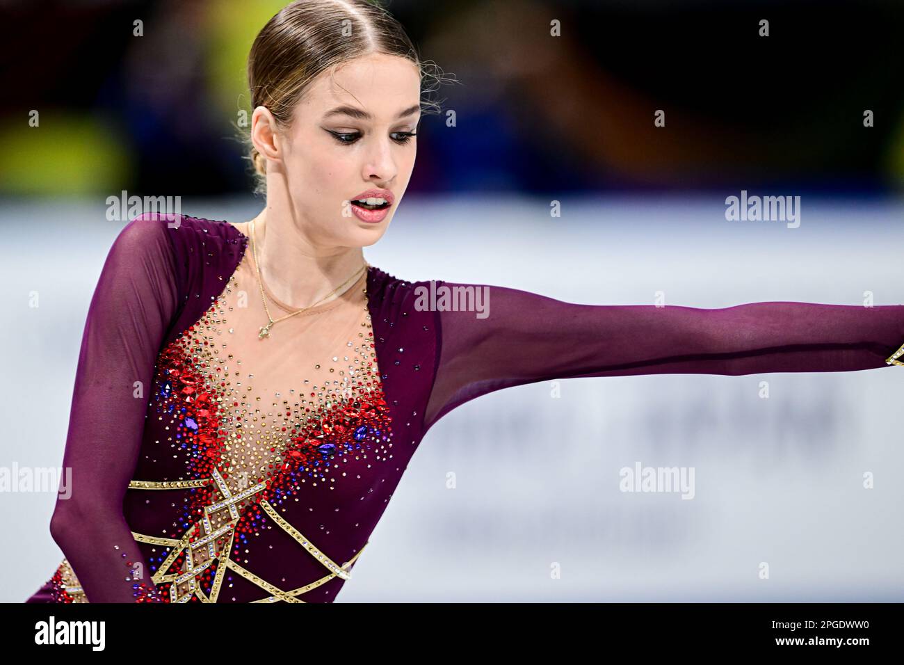 Kimmy REPOND (SUI), during Women Short Program, at the ISU World Figure ...