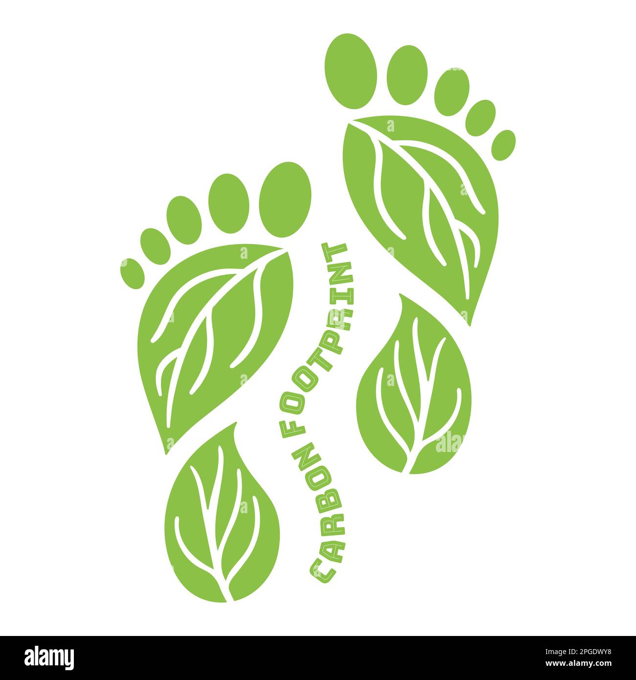 Carbon Footprint icon from foots shape. CO2 ecological footprint ...