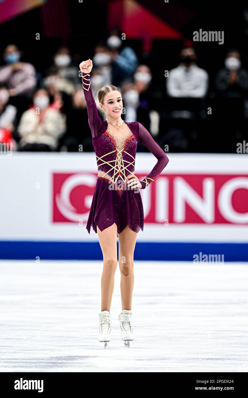 Kimmy REPOND (SUI), during Women Short Program, at the ISU World Figure ...