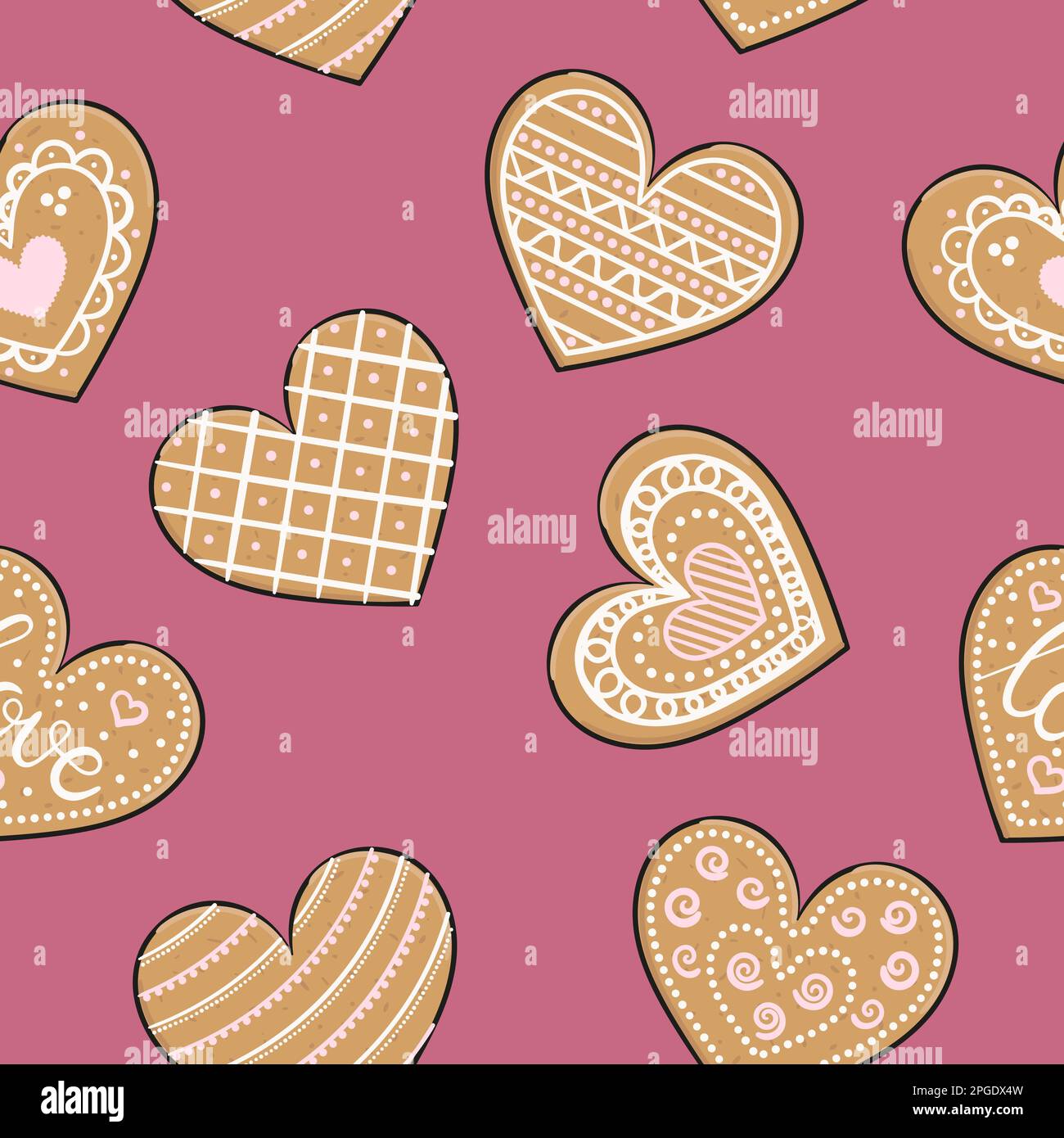 Heart hearts cookies shape Stock Vector Images - Alamy
