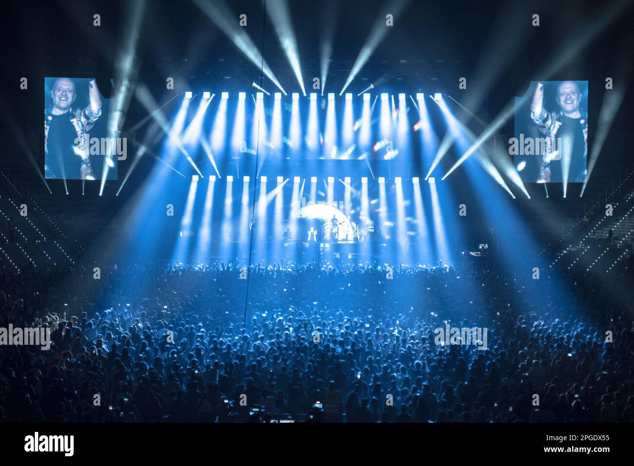 Torino, Italia. 20 marzo 2023. the Italian singer Max Pezzali performed ...