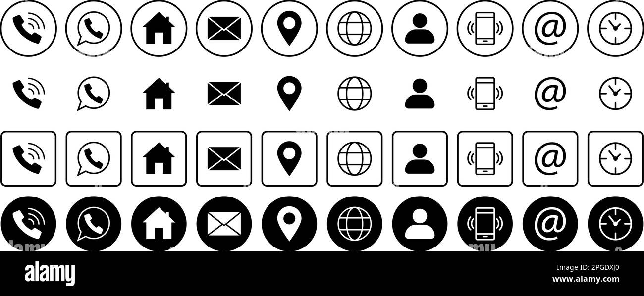 Illustration of vector graphics of the contact design template Stock ...