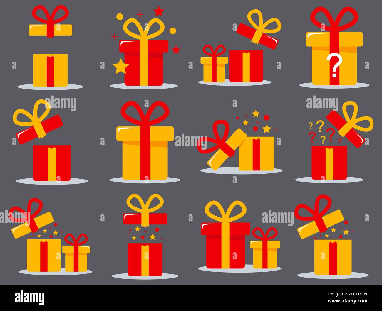 Gift boxes cartoon christmas Stock Vector Images - Alamy