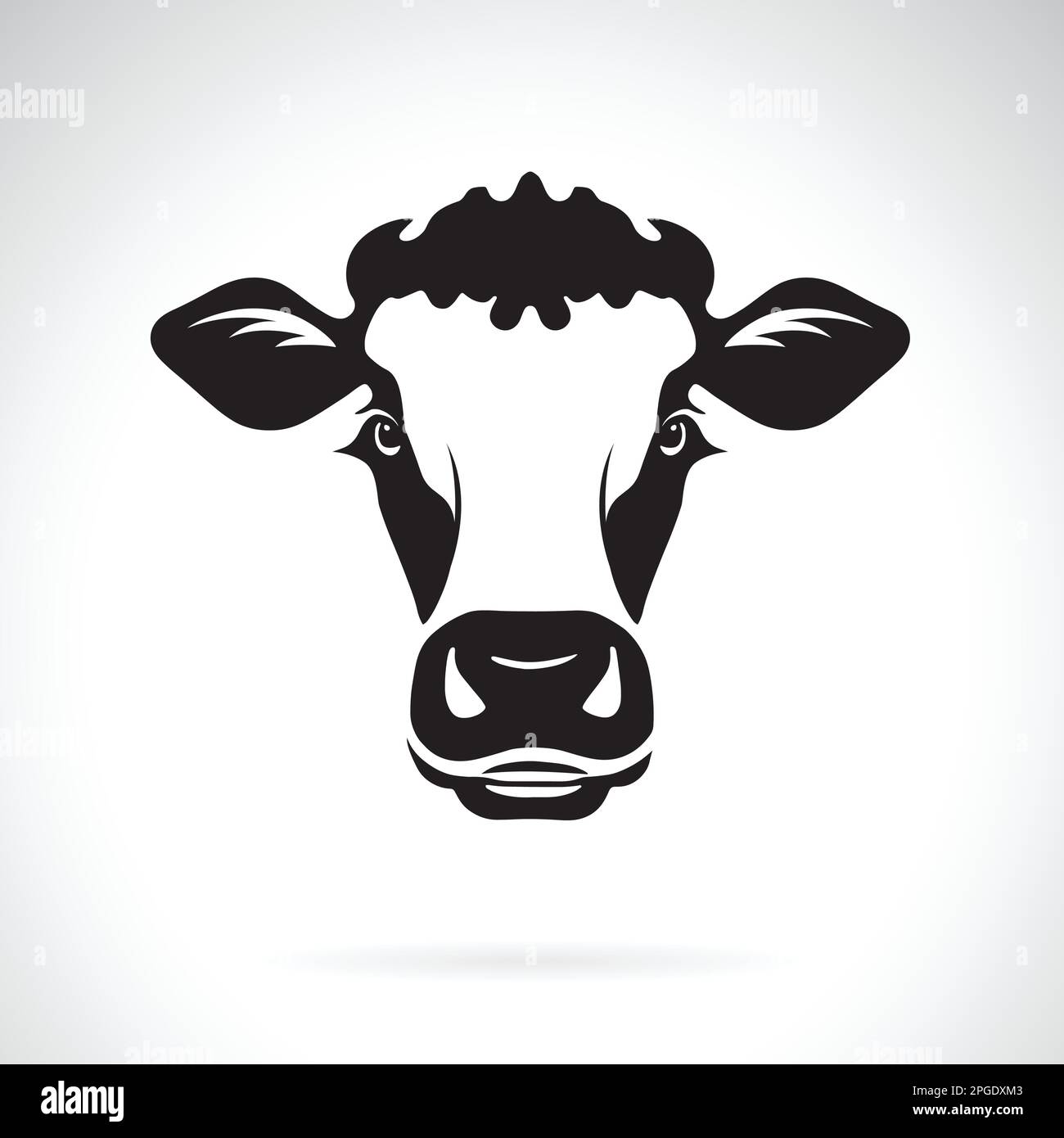 Vector of cow head design on white background. Easy editable layered ...