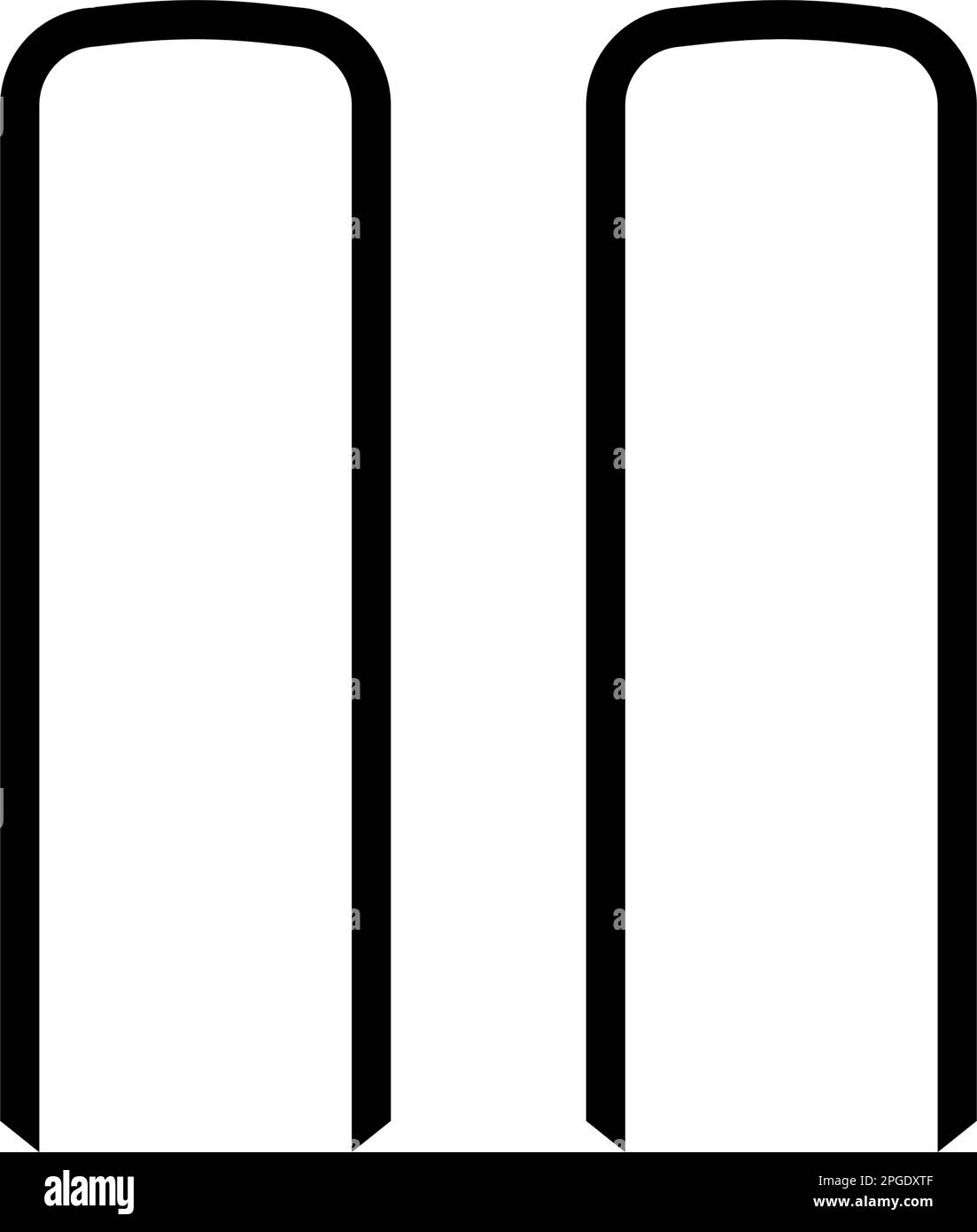 garden stakes tool glyph icon vector illustration Stock Vector Image ...