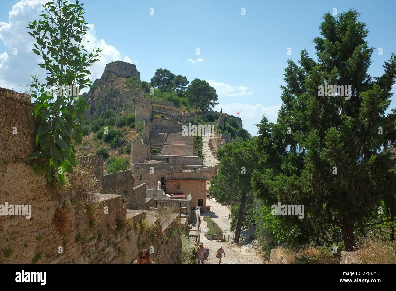 Castillo de Játiva, or Castell de Xàtiva, Valencia, Spain. Ancient iron ...