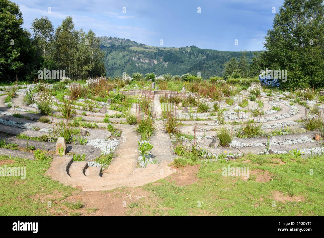 Labyrinth on the countryside of Hogsback in South Africa Stock Photo ...