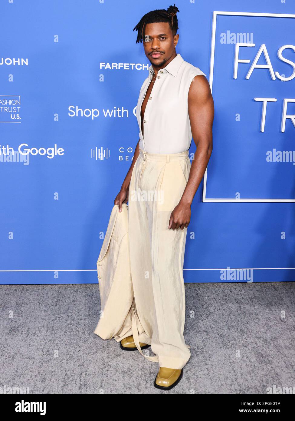 HOLLYWOOD, LOS ANGELES, CALIFORNIA, USA - MARCH 21: Jeremy Pope arrives ...