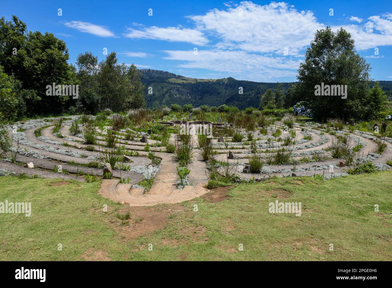 Labyrinth on the countryside of Hogsback in South Africa Stock Photo ...