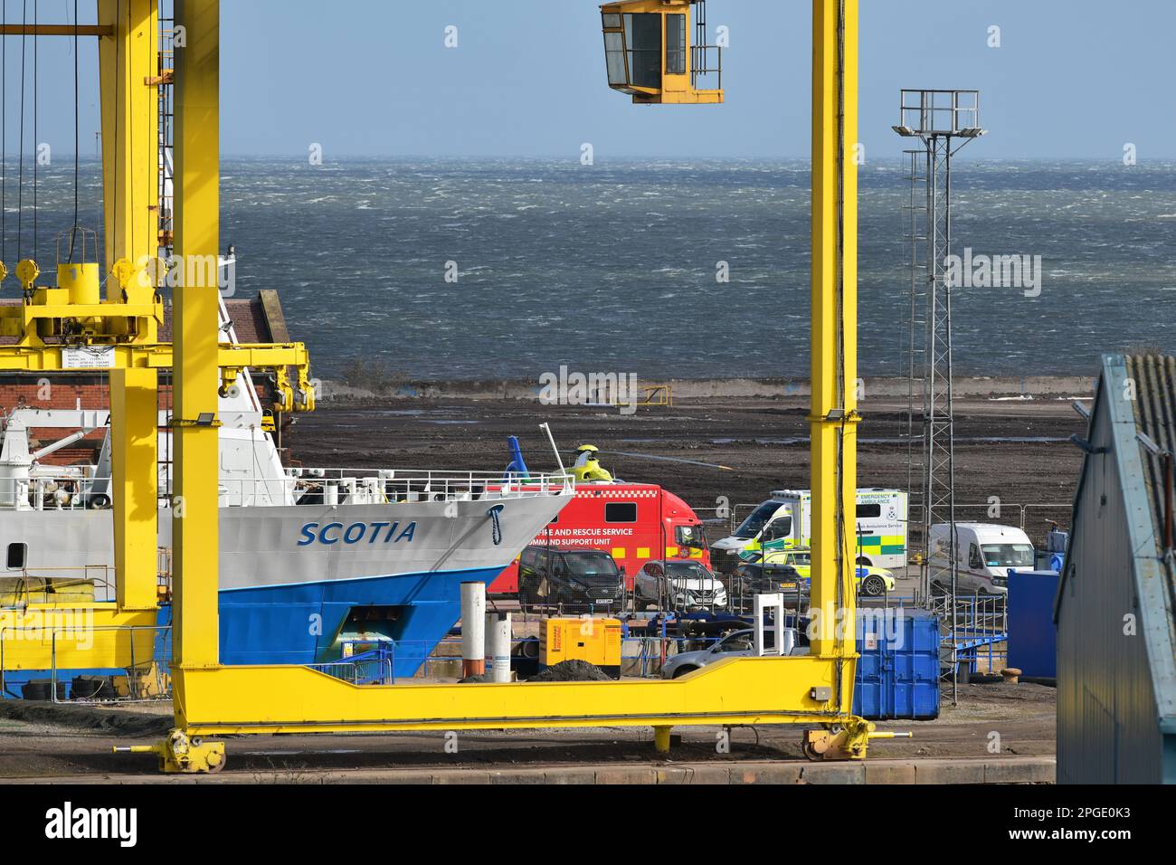 Edinburgh Scotland, UK 22 March 2023. Emergency incident at the ...