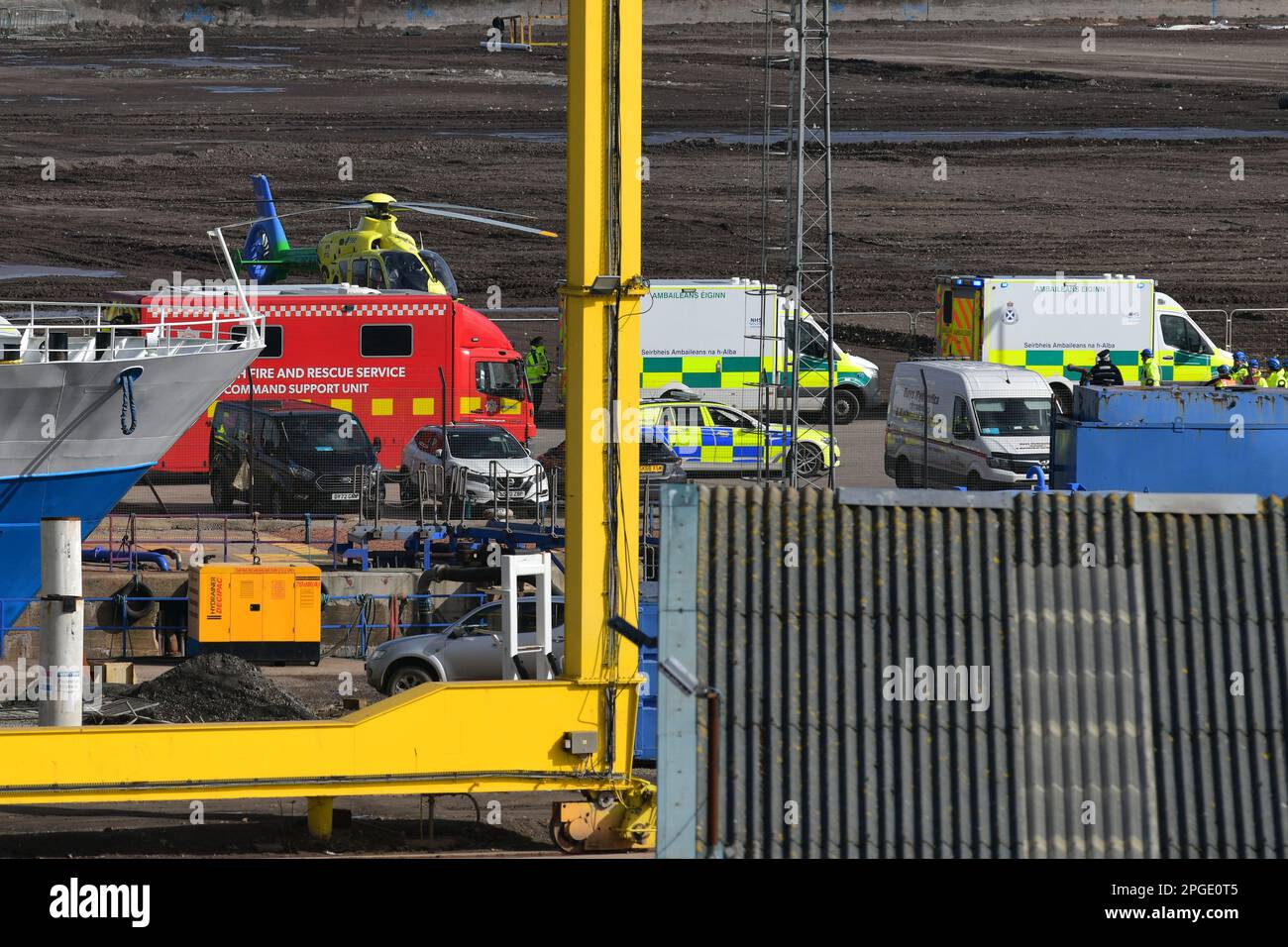 Edinburgh Scotland, UK 22 March 2023. Emergency incident at the ...