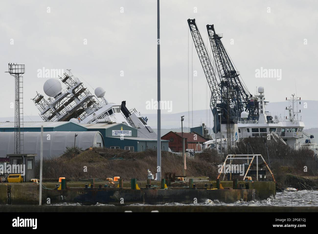 Edinburgh Scotland, UK 22 March 2023. Emergency incident at the ...