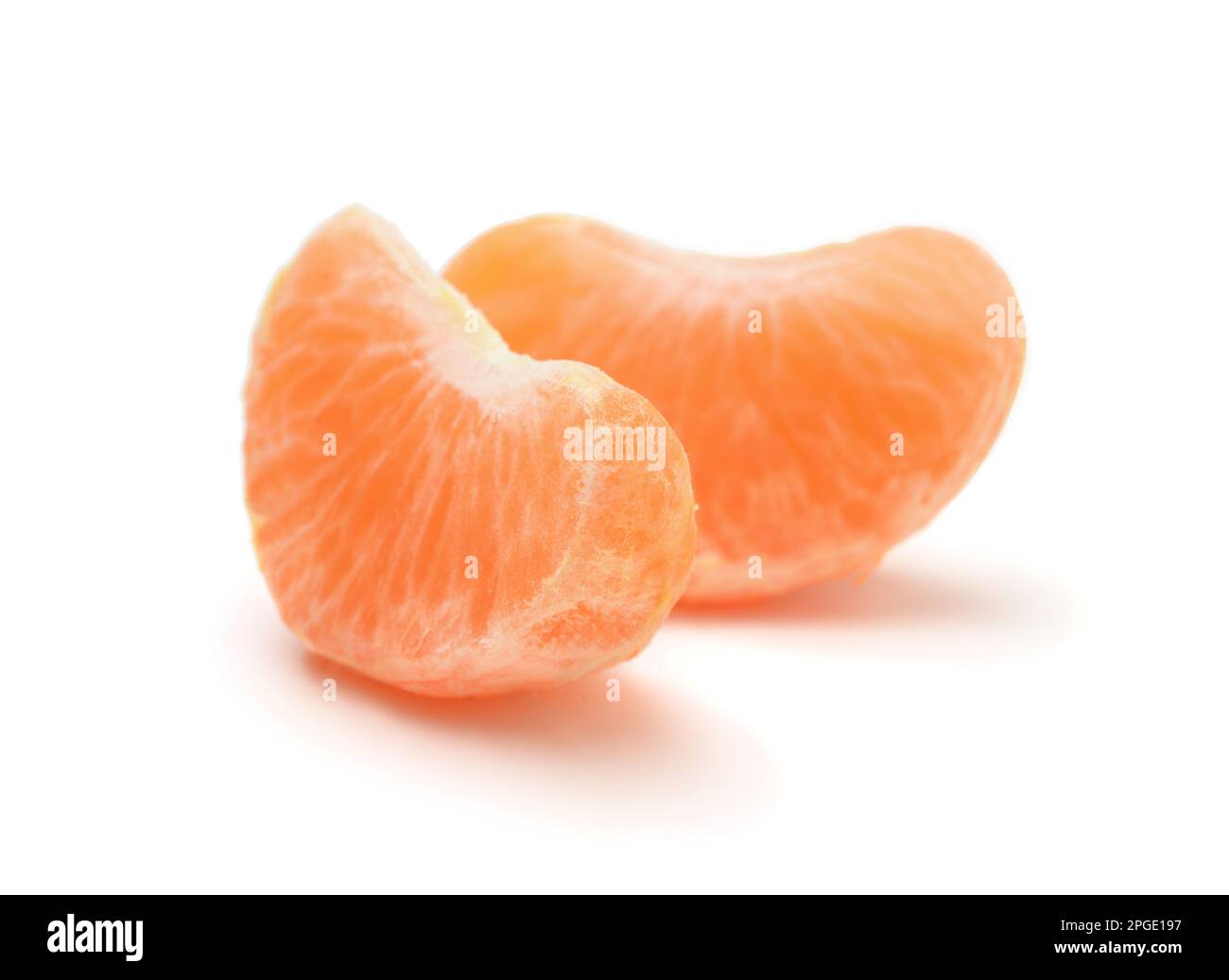 Fresh ripe mandarin slices isolated on white Stock Photo - Alamy