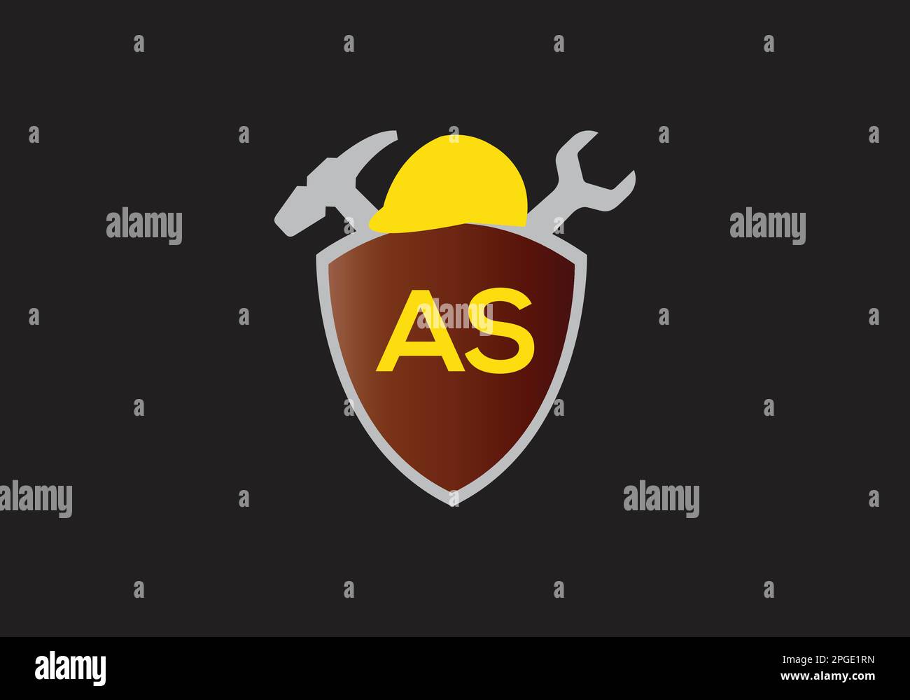 letter and construction logo design Stock Vector Image & Art - Alamy