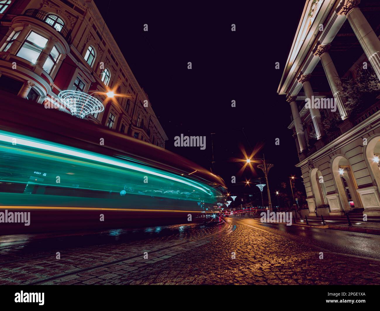 Downtown city traffic european tram hi-res stock photography and images ...