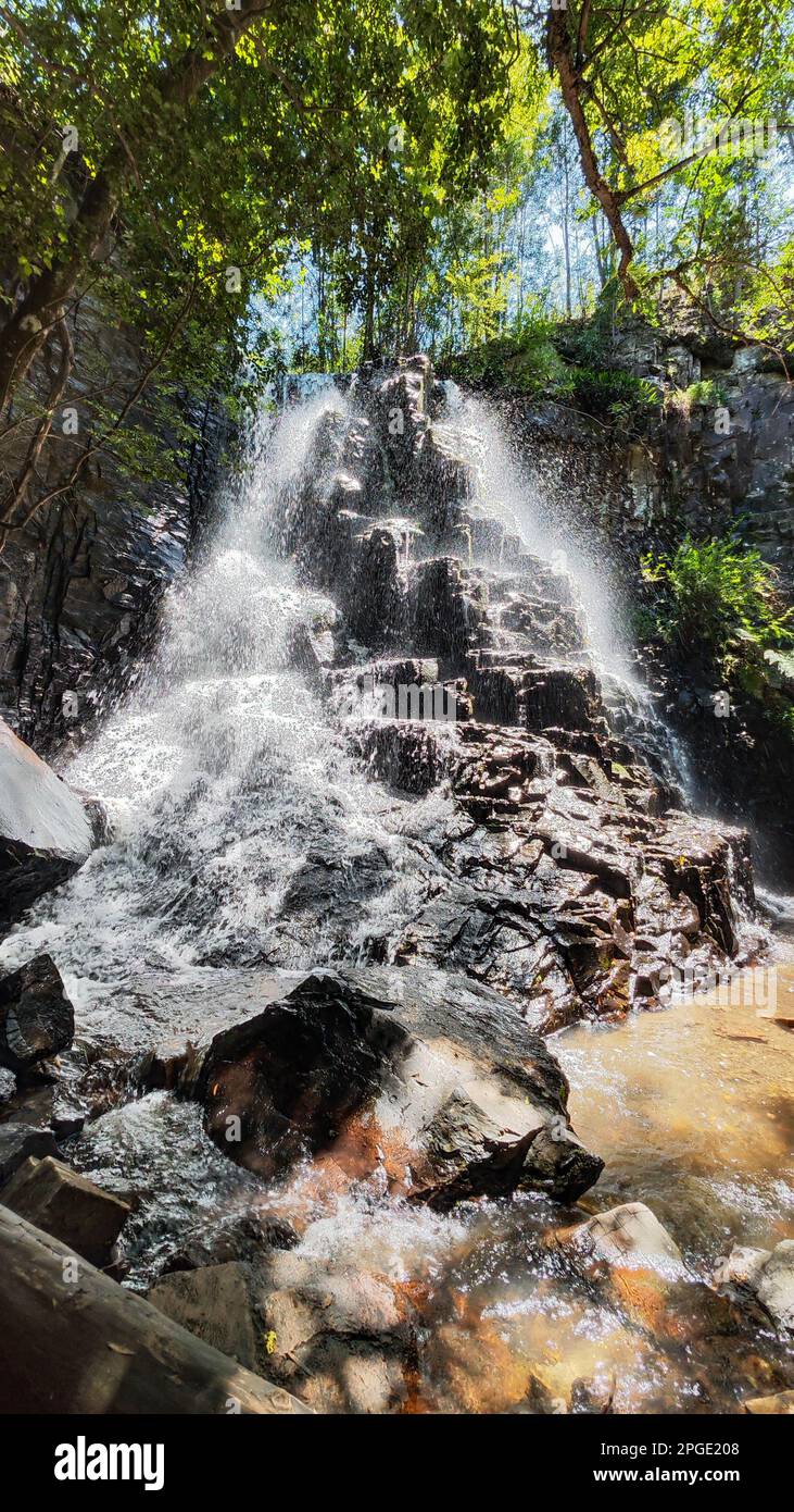 Waterfall on the countryside of Hogsback in South Africa Stock Photo ...