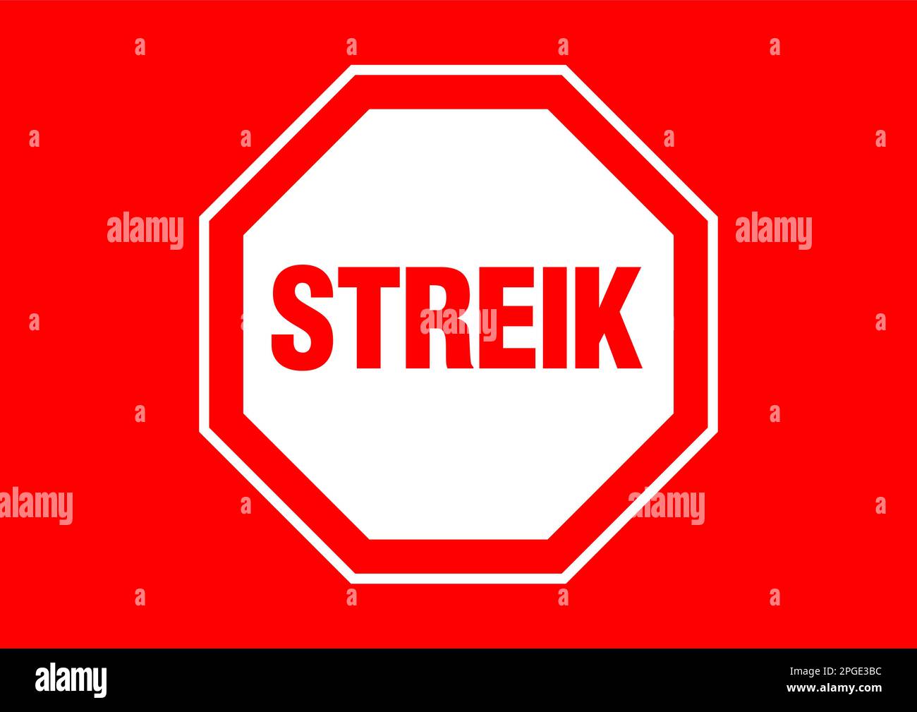 Vector graphic with the text strike in a stop sign. Suitable for ...