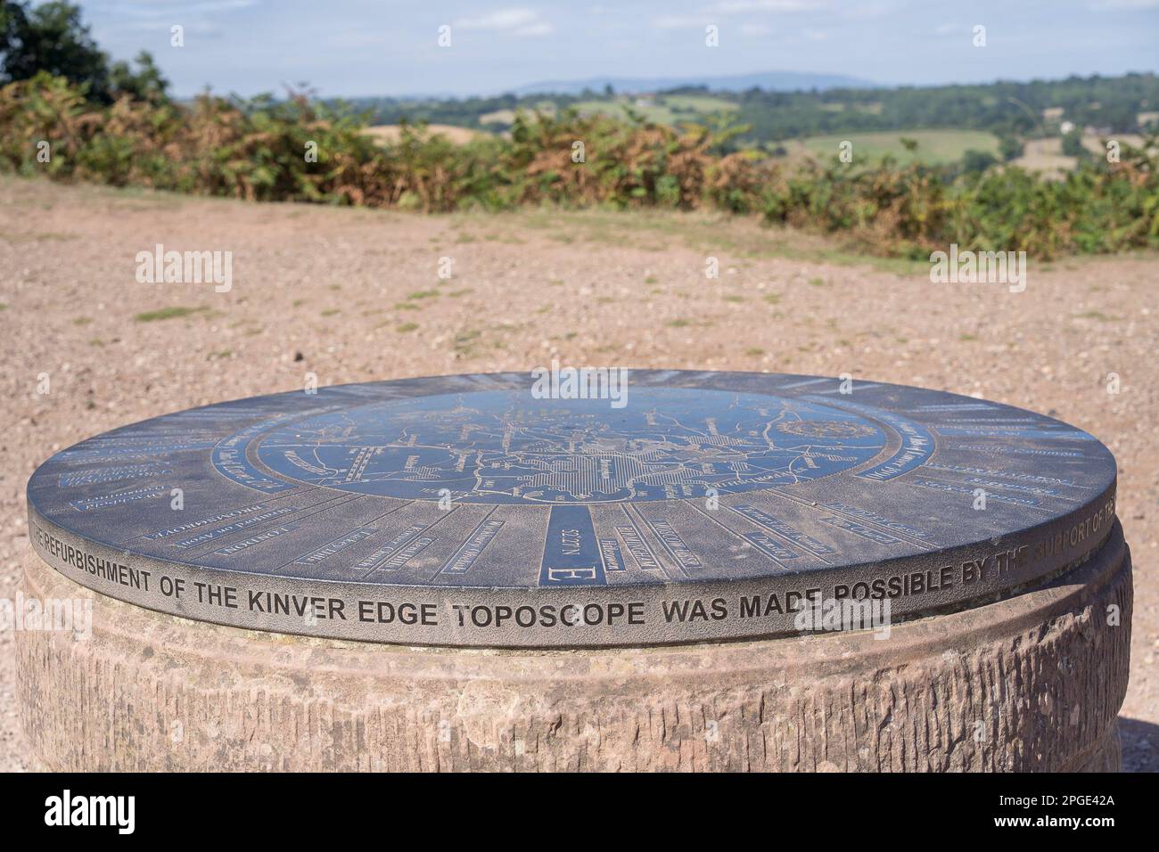 Close up of the Kinver Edge topscope, UK Stock Photo - Alamy