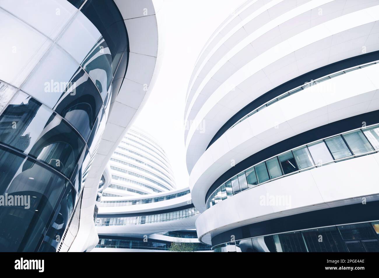 Spectacular architecture of Galaxy Soho by Zaha Hadid Stock Photo - Alamy