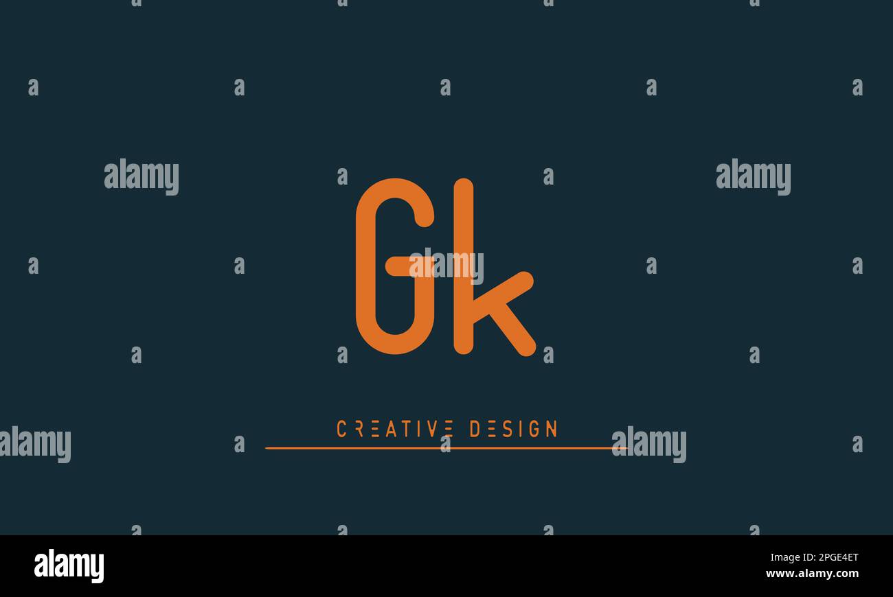 Gk initials logo hi-res stock photography and images - Alamy