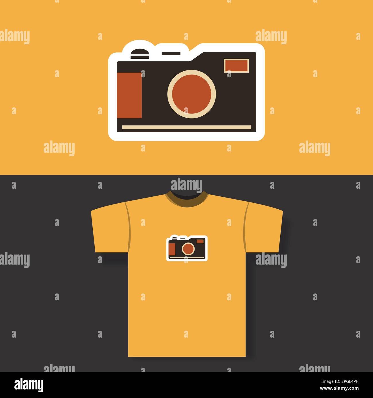 T-shirt Print Design Concept With Vintage Camera Stock Vector Image ...