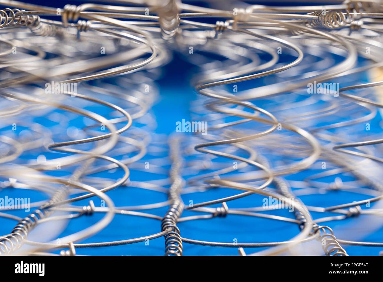 Abstract background The internal structure of a spring mattress Stock ...
