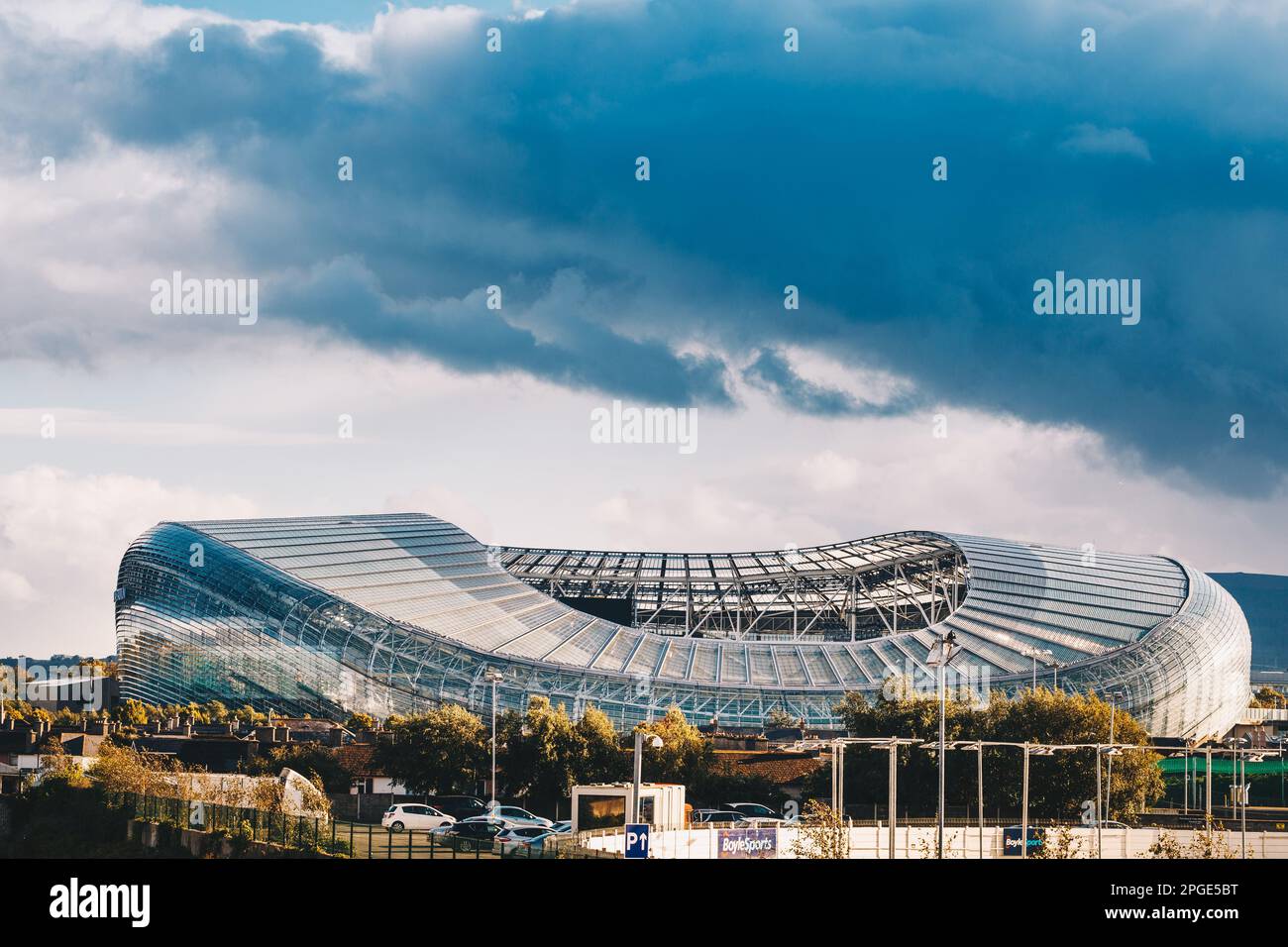 he Aviva Stadium a sports stadium located in Dublin with a capacity for ...