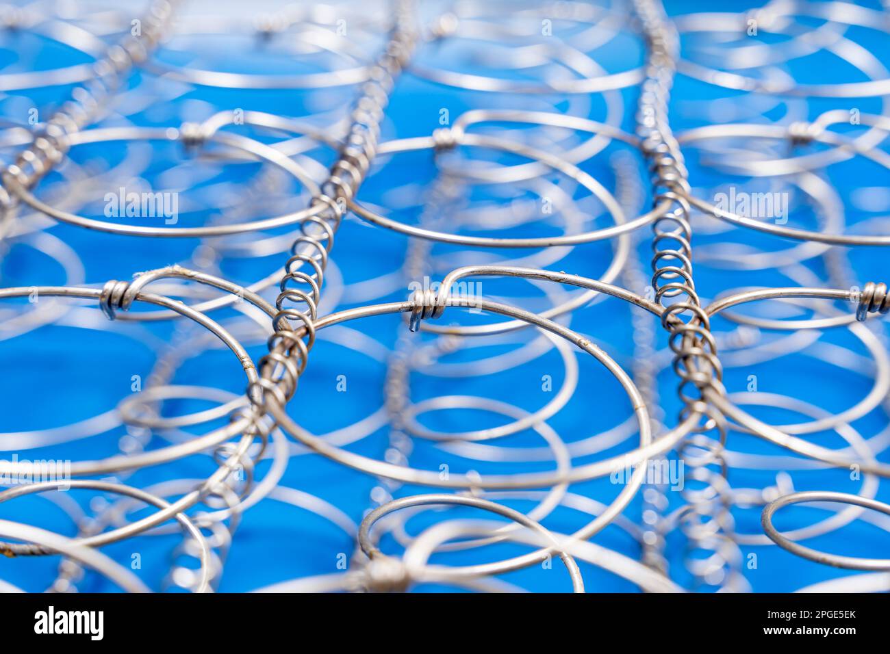 Abstract background The internal structure of a spring mattress Stock ...
