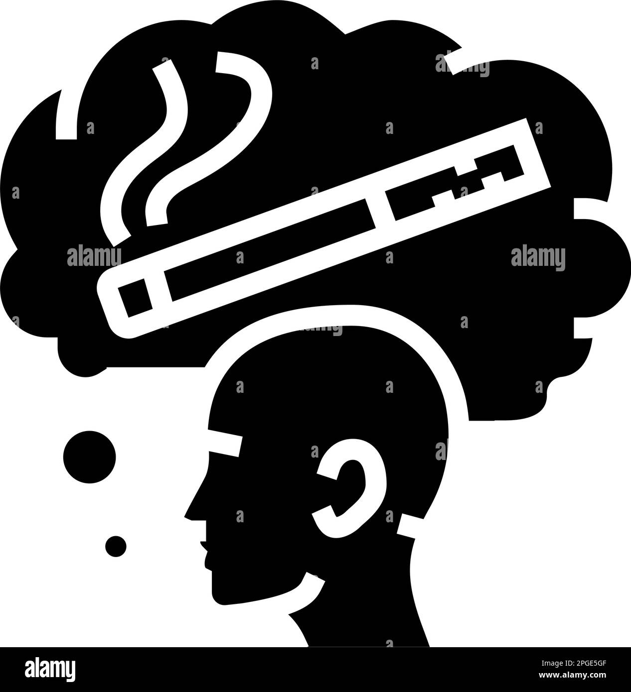 addiction nicotine tobacco glyph icon vector illustration Stock Vector ...