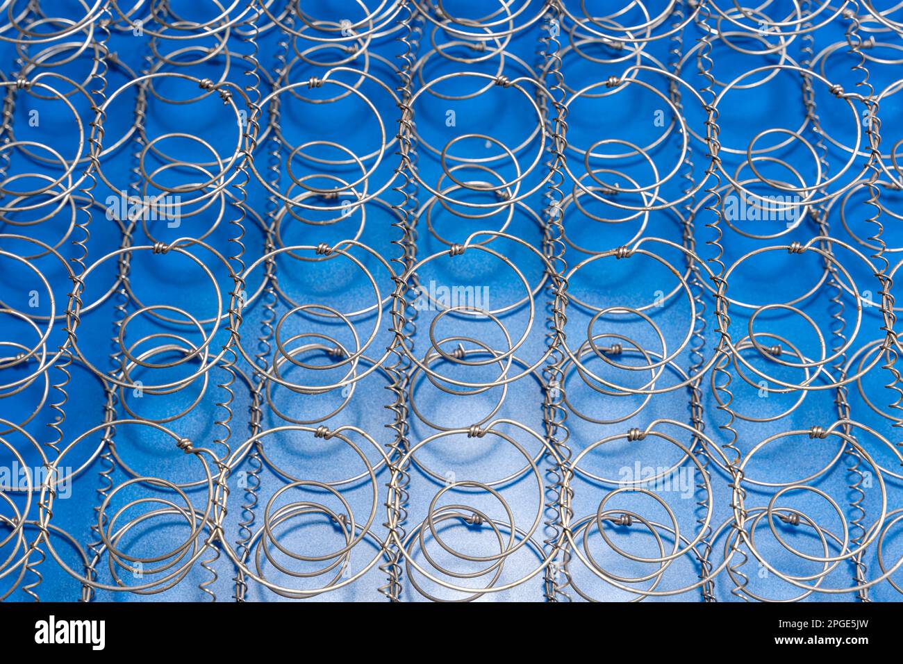 Abstract background The internal structure of a spring mattress Stock ...