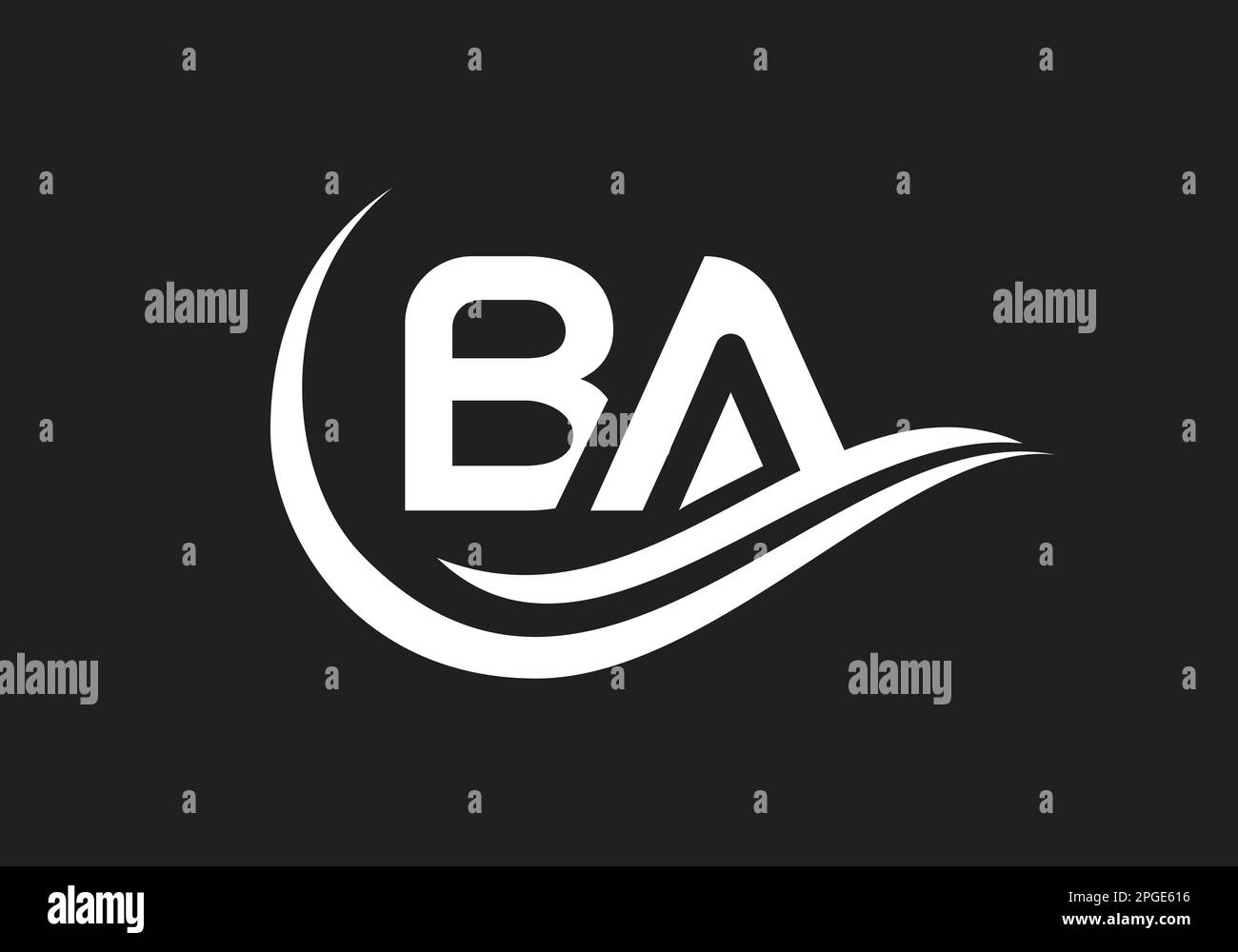 BA letter design Stock Vector Image & Art - Alamy