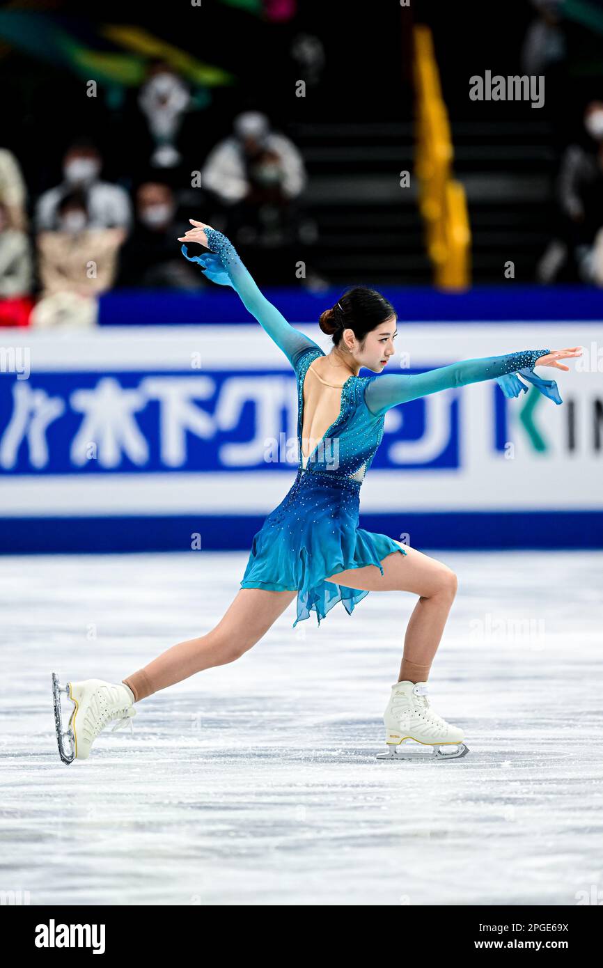 Haein LEE (KOR), during Women Short Program, at the ISU World Figure ...
