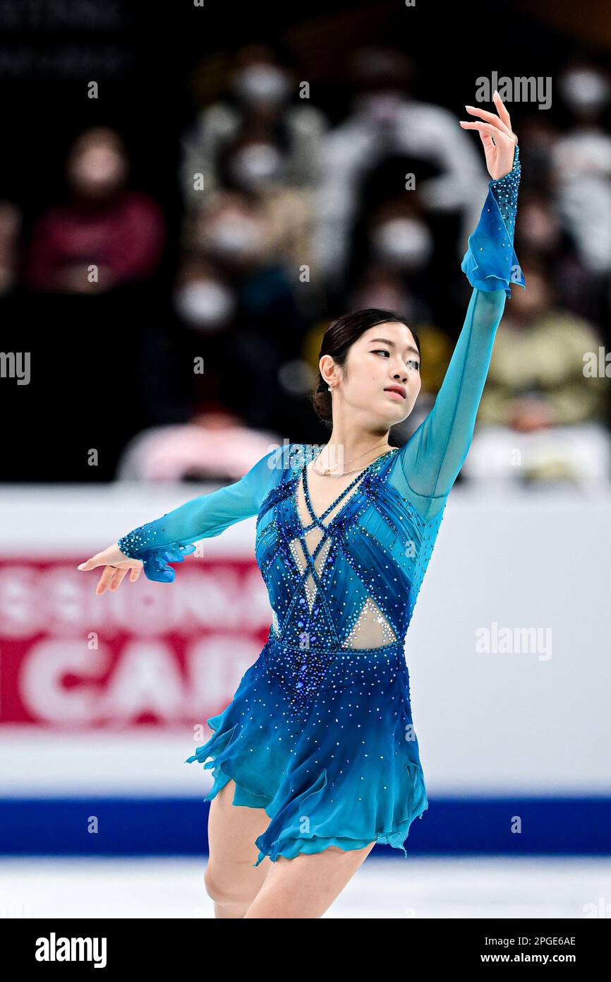 Haein LEE (KOR), during Women Short Program, at the ISU World Figure ...