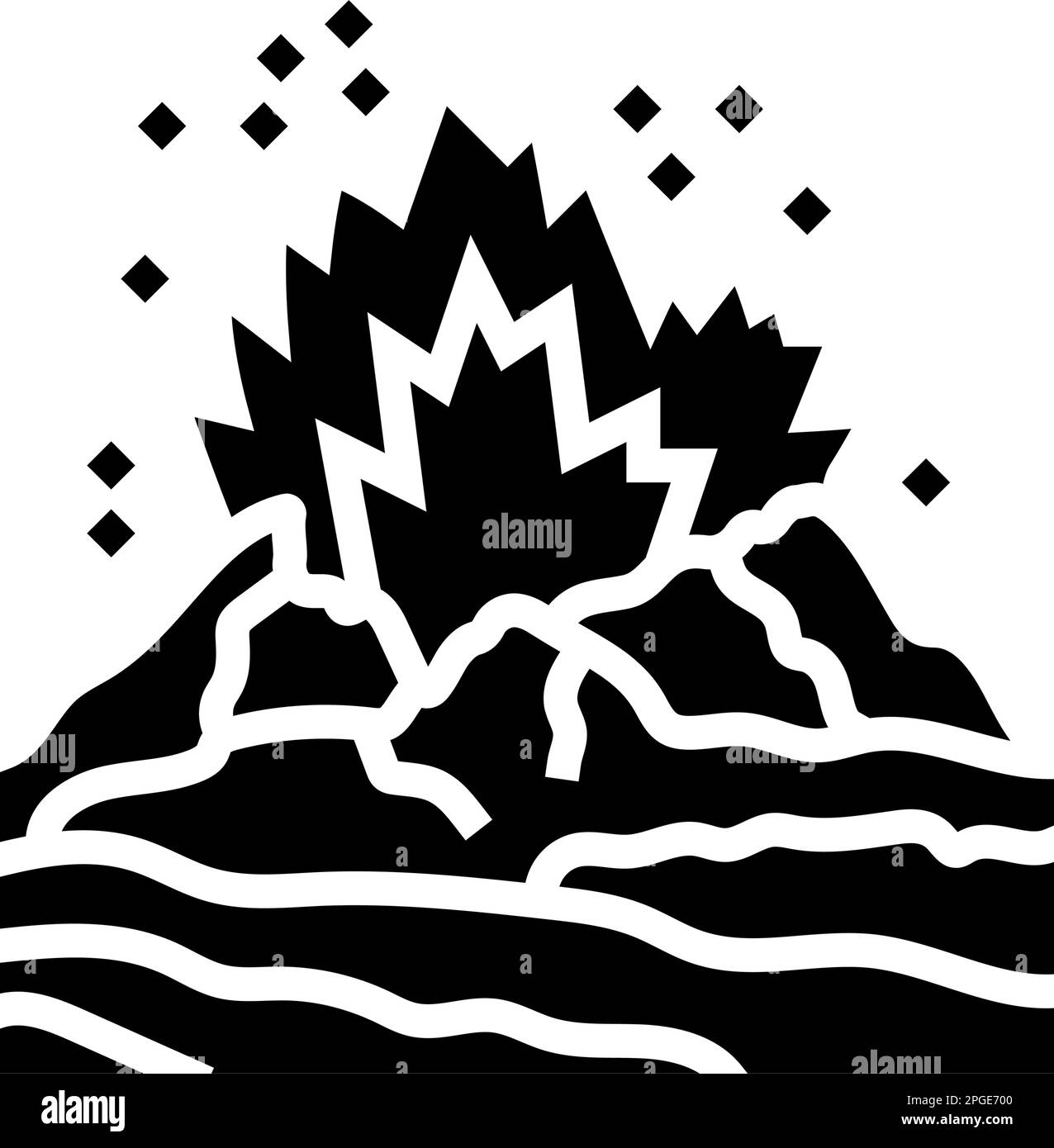 dangerous exploding volcano glyph icon vector illustration Stock Vector ... dangerous exploding volcano glyph icon vector illustration Stock Vector ...