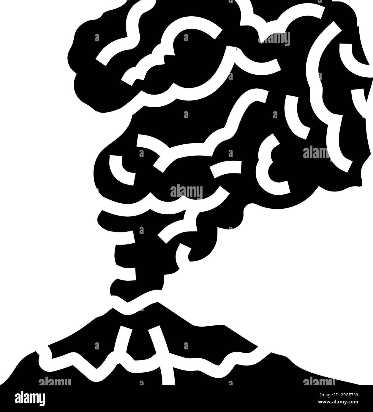 volcanic smoke glyph icon vector illustration Stock Vector Image & Art ...