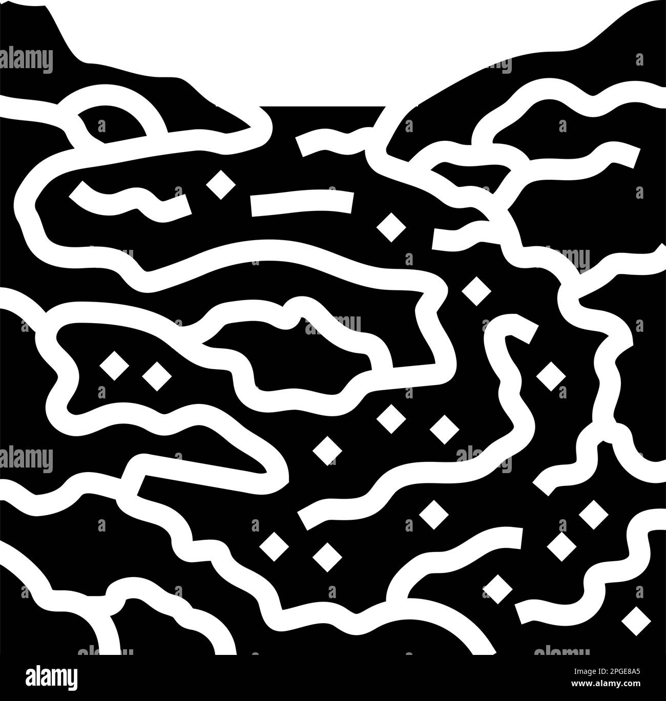 Scene volcano eruption illustration Black and White Stock Photos ...