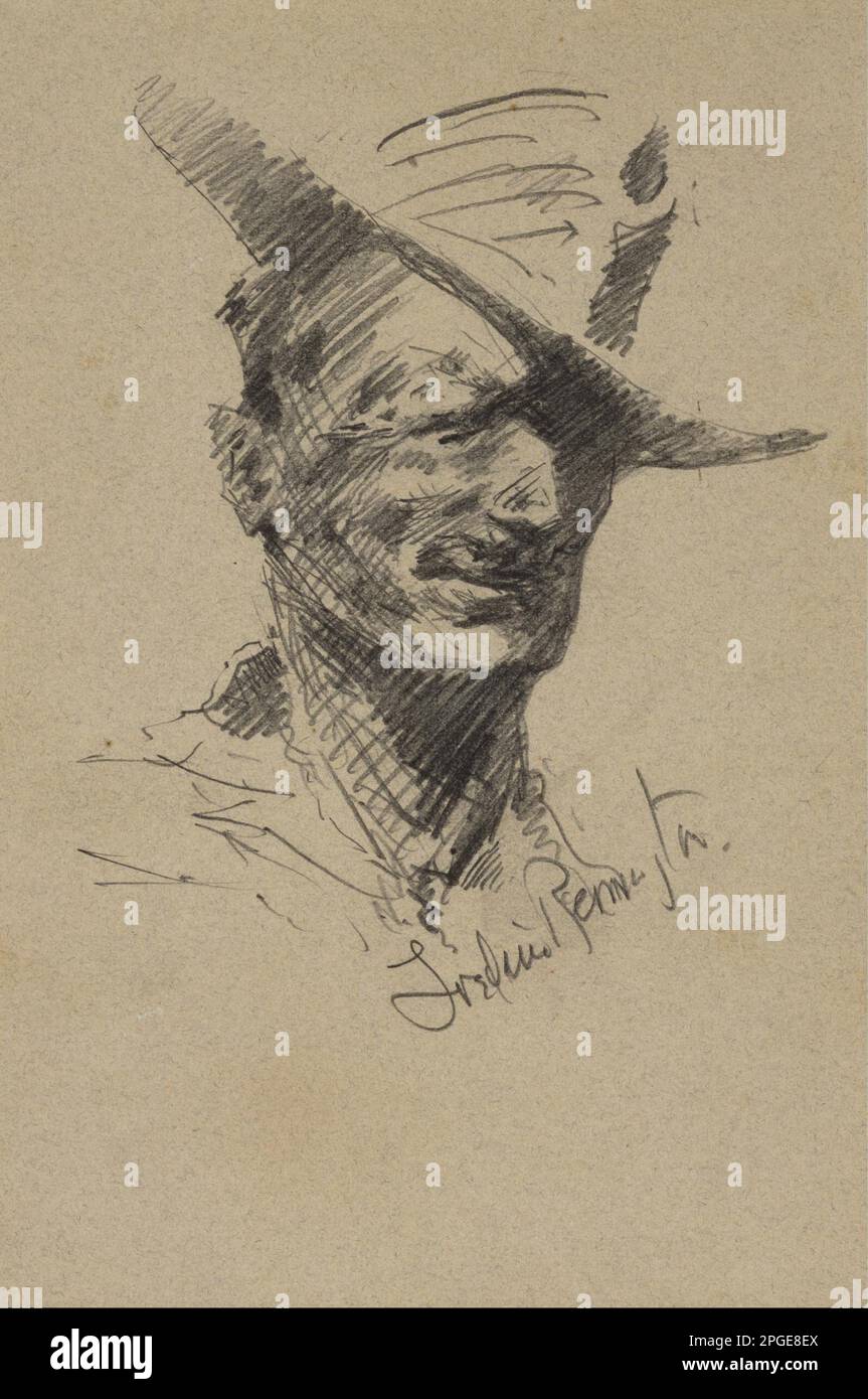 Self Portrait 1871/1909 by Frederic Remington Stock Photo - Alamy