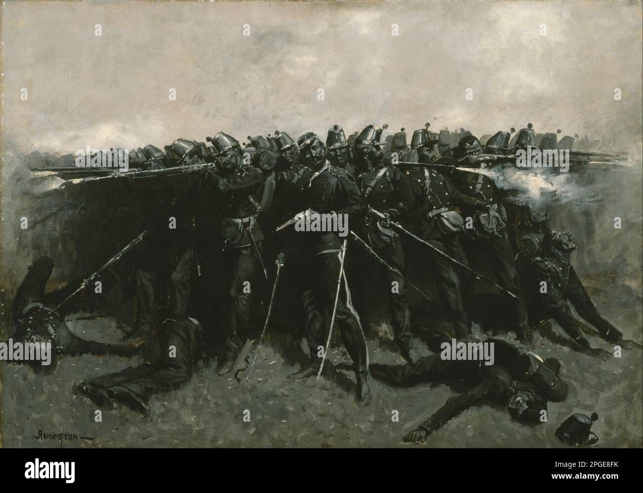 The Infantry Square 1891/1895 by Frederic Remington Stock Photo - Alamy