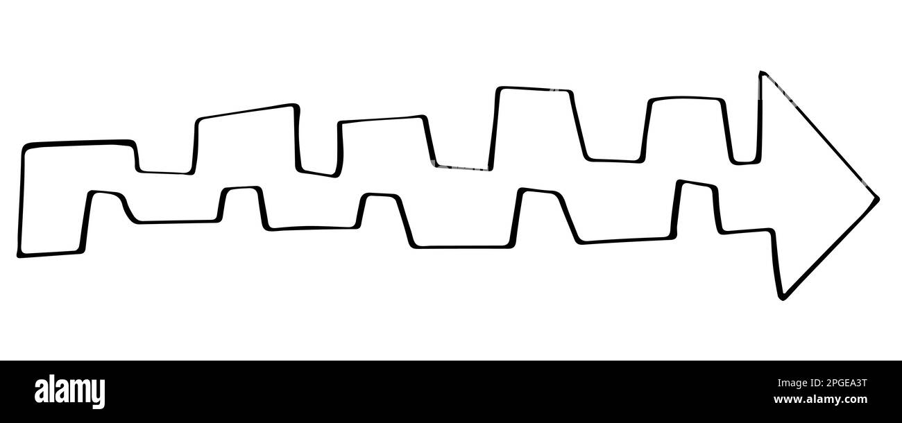 Curly wavy arrow on a white background Stock Vector Image & Art - Alamy