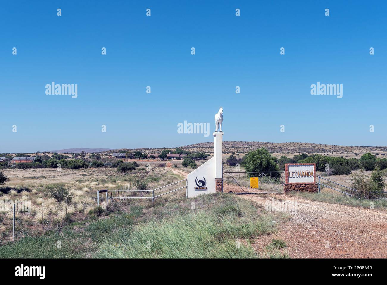 Griekwastad, South Africa - Feb 24, 2023: A farm scene on the N8 road ...
