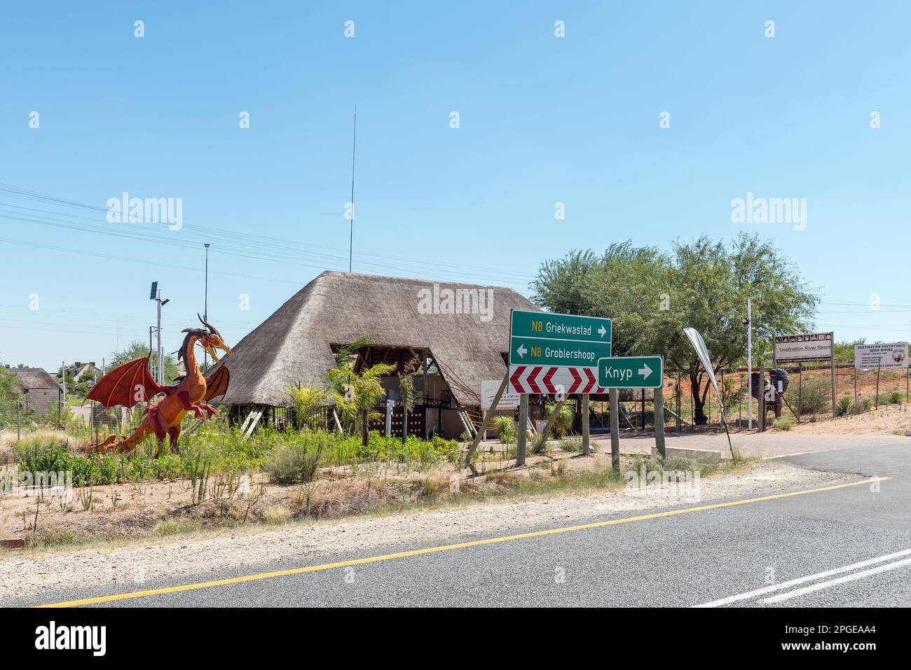 Groblershoop, South Africa - Feb 24, 2023: Entrance to the Destination ...