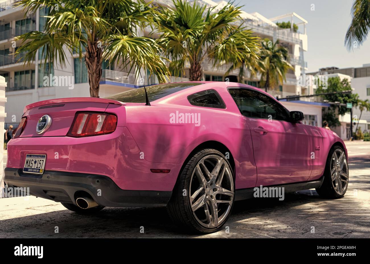 Los Angeles, California USA - April 14, 2021: ford mustang GT luxury ...