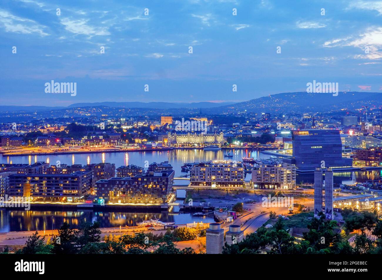 Norway, Oslo, Panoramic view of Oslo from Ekerberg Park Photo © Fabio ...