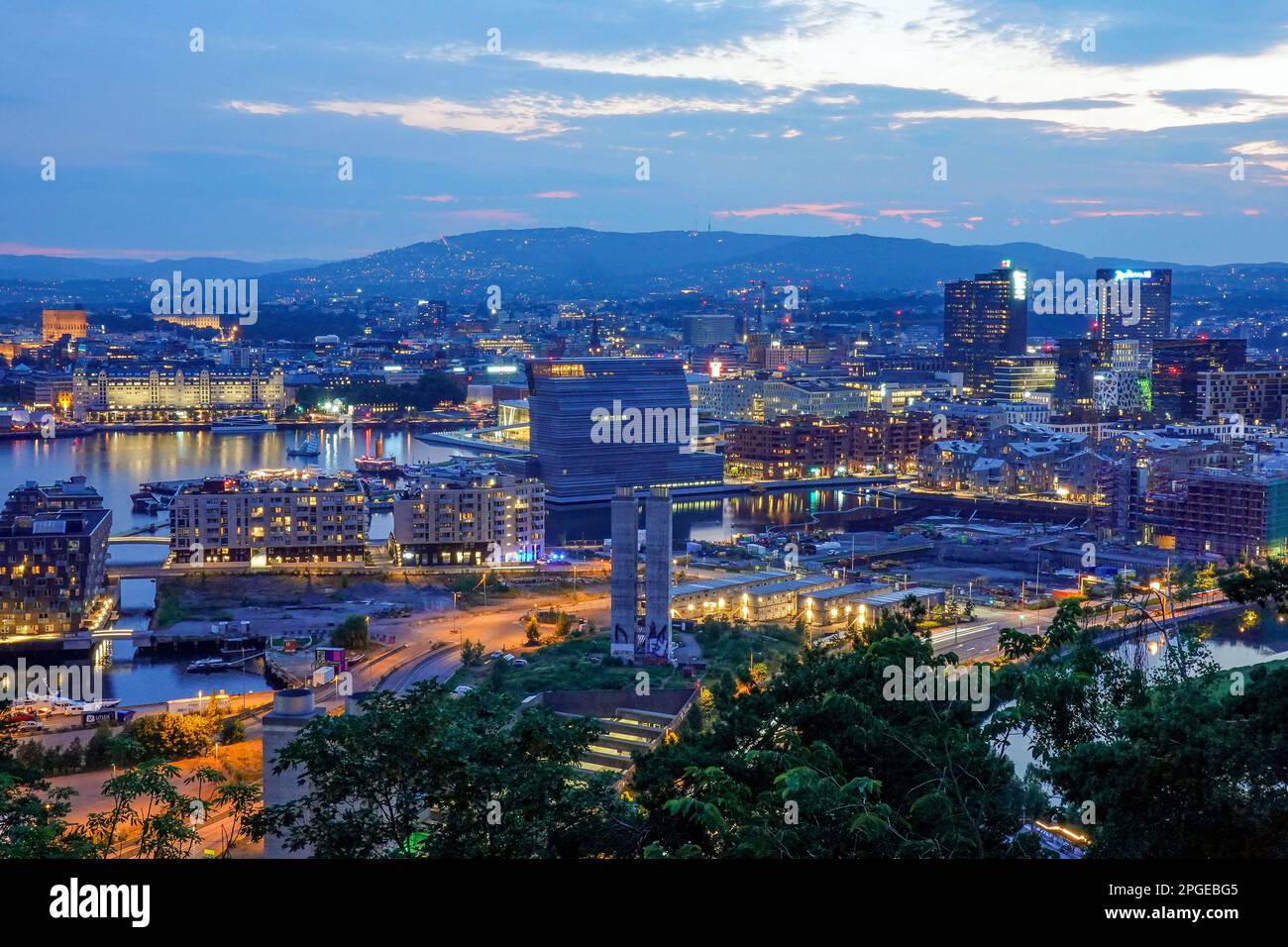 Norway, Oslo, Panoramic view of Oslo from Ekerberg Park Photo © Fabio ...