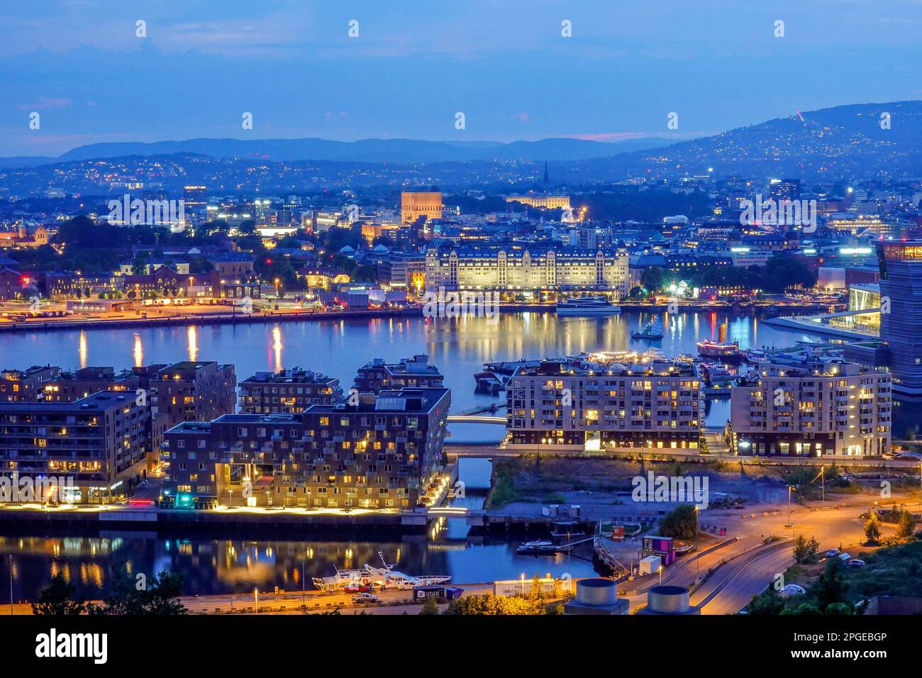 Norway, Oslo, Panoramic view of Oslo from Ekerberg Park Photo © Fabio ...
