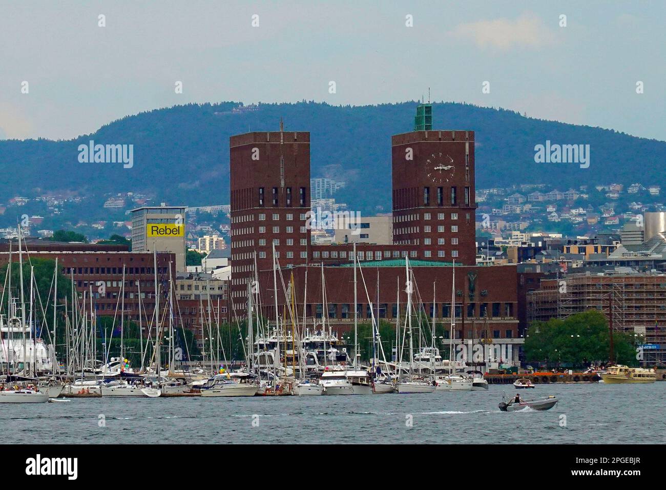 Norway, Oslo, Oslo's City Hall 'Radhuset' sits at the head of Oslo ...