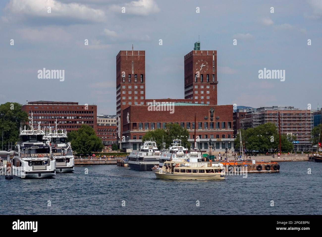 Norway, Oslo, Oslo's City Hall 'Radhuset' sits at the head of Oslo ...